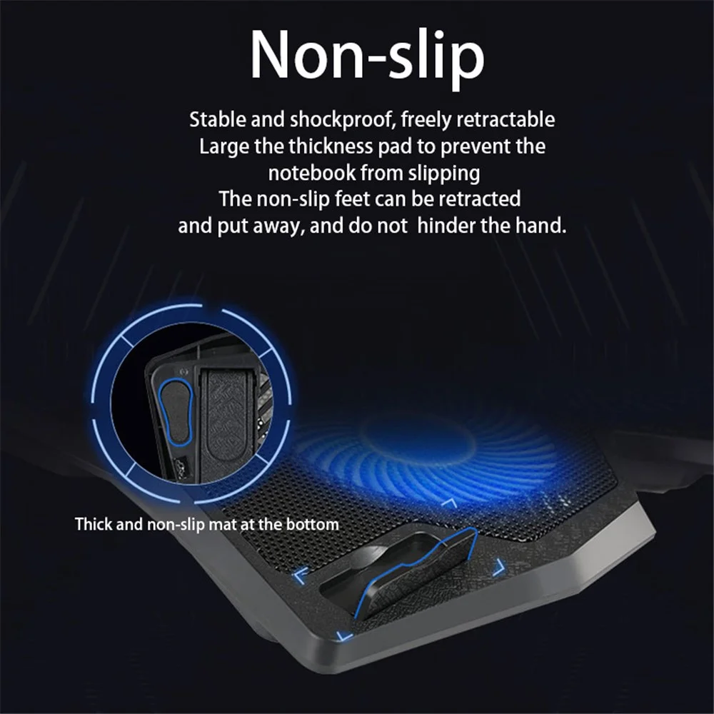 S400 Desktop Notebook Heat Dissipation Base Mute 4-Fan Cooler Stand ...