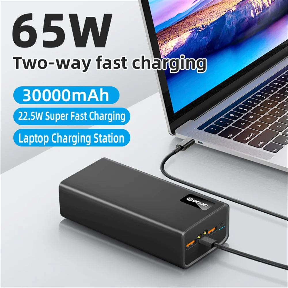 PSOOO M16 65W Bi-Directional Charging Power Bank 30000mAh 22.5W Super ...