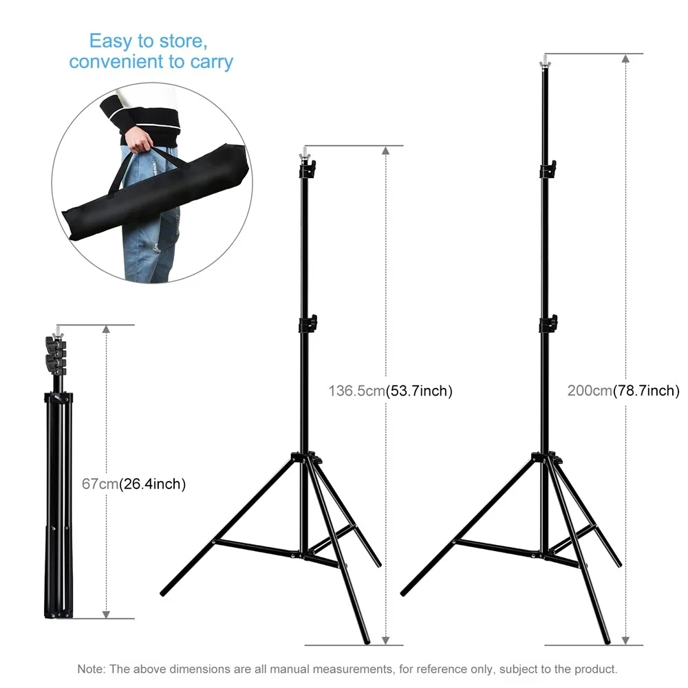 PULUZ PKT5205 Photo Studio 2x2.9m Photography Background Support Stand ...