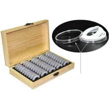 Wholesale Wood Coins Storage Box Case for Slab Certified Coin with 50 ...