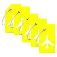 5Pcs Flexible Silicone Luggage Tags Travel ID Card Sleeve Trolley Case ...