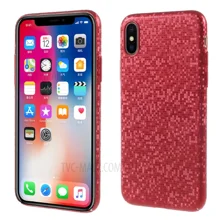 Fashionable Mosaic Pattern Hard Plastic Back Case for iPhone X - Red on ...