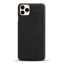 Wholesale Cloth Texture Hard PC Case for iPhone 12 - Black - TVCMALL