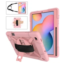 Wholesale 360° Swivel Handy Strap Kickstand PC Silicone Hybrid Tablet ...