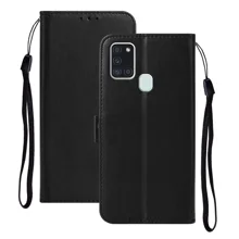 Wholesale Solid Color Leather with Wallet Cover for Samsung Galaxy A21s - Black Custom Available ...