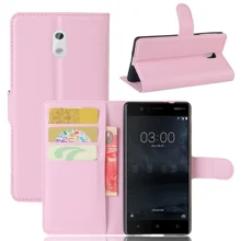 Wholesale Lychee Skin Folio Leather Wallet Case for Nokia 3 - Pink ...