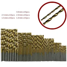 Wholesale 50PCS/Pack HSS Plating Titanium Twist Drill Bit Set Metric ...