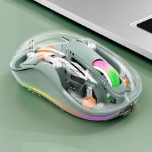 Оптовая продажа M333 Беспроводная Прозрачная Мышь с Красочным Световым ...