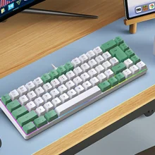 Y-FRUITFUL K701 68 Keys Wired Keyboard with RGB Light Mechanical Gaming ...