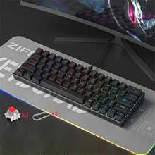 Wholesale KA646 Swappable Wired 63-Key Gaming Keyboard Mechanical ...
