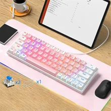 Wholesale KA646 Swappable Wired 63-Key Gaming Keyboard Mechanical ...