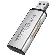 Wholesale ADS-118 USB / 8-Pin 2-in-1 SD TF Memory Card U-Disk Reader ...