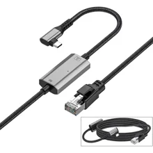 3m Elbow USB-C to Ethernet Adapter Cable 1000 / 100 / 10Mbps Gigabit ...