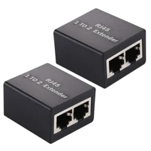 Wholesale 2Pcs / Set 1 to 2 RJ45 Splitter Connector Inline LAN Plugs ...