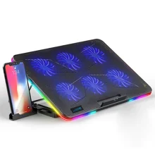 Wholesale COOL COLD F5 15.6-inch Laptop Cooling Base RGB Light Height Adjustable Notebook Cooler ...