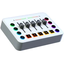 F9 Sound Card for Live Streaming Professional Audio Mixer with 48V ...