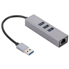 Wholesale USB-A to RJ45 Ethernet+3xUSB 3.0 Ports Adapter USB 3.0 to 10 ...