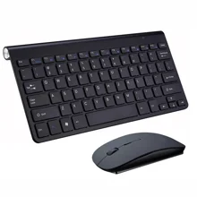Wholesale QH-001 2.4G Wireless Mini Keyboard Mouse Set - Black - TVCMALL