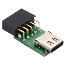 UC-141-TC001 Single Port Type-C 3.1 Female to USB 2.0 Motherboard 9Pin ...