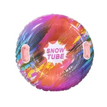Inflatable Snow Tube Sledge PVC Sledding Tube with Handle Anti Rollover ...