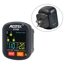 Wholesale MESTEK ST05 Digital Socket Tester Battery-Operated HD Screen ...