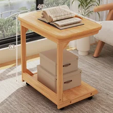 Mesa de Noche en Forma de c Con Ruedas 80 cm Desk Broting Desk Tilt Top ...