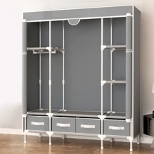 150 x 45 x 170cm Simple Wardrobe Assembly Non-woven Fabric Clothes ...