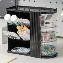 Desktop Organizer Multi-Drawer Storage Rack Office Stationery Holder ...