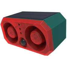 N911T Solar Powered Animal Repellent Dual Speaker Alarm System Motion ...