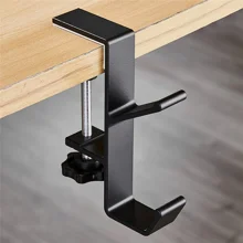 Aluminum Alloy Desk Edge Hook Backpack Headphone Bag Hanger Under Desk ...