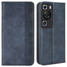 Wholesale Phone Stand Cover for Huawei P60 / P60 Pro Magnetic Retro PU ...