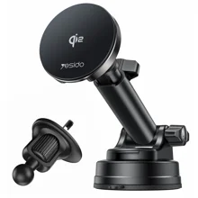 YESIDO DS30 2 in 1 Qi 2.0 Car Wireless Charger 15W Fast Charging ...