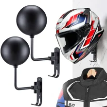 Wholesale 1Pair Motorcycle Wall Mounted Helmet Display Rack 180-Degree ...