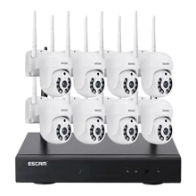 Wholesale ESCAM WNK718 3MP Smart Home Security Camera NVR Set 8Pcs Wifi ...