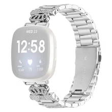 Wholesale For Fitbit Versa 4 / Sense 2 Stainless Steel Strap Crown ...