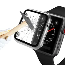 Wholesale Customize Plating Frame PC + Tempered Glass Watch Shell for ...