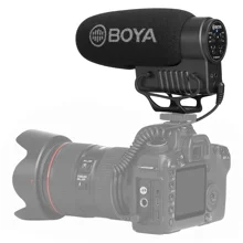 Atacado de BOYA BY-BM3051S 3,5 mm Microfone de Condensador TRS Para Câmera DSLR Suporte de Mic ...