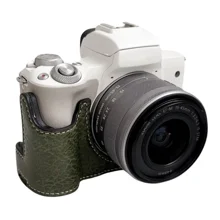 Wholesale For Canon EOS M50 Mark II / M50 / M5 Leather Camera Bag Half ...