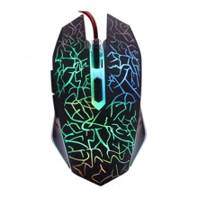 Wholesale 6 Keys Crack Pattern Wired Optical Game Mouse 2400DPI with ...