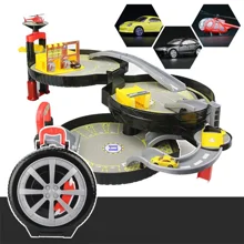 Portable 3-level Wheel Track Car Parking Assembly Car Track Toy ...