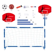 Wholesale 7701 2-in-1 Outdoor Sports Center Kids Toy Basketball Soccer ...
