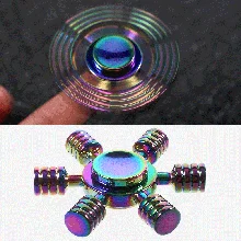 Colorful Pattern Metal Hand Spinner Fidget Hexagon Fingertip Gyroscope ...