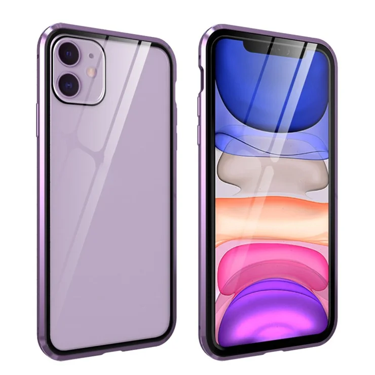 Wholesale Full Covering Magnetic Metal Frame + Tempered Glass Touch ...