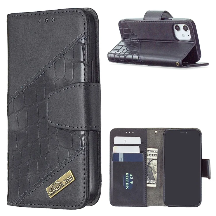 Wholesale BF04 Splicing Crocodile Texture Wallet Stand Leather Case for ...