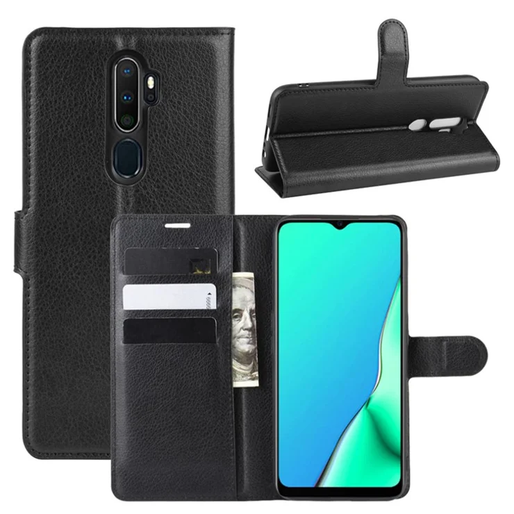 Wholesale Litchi Grain Wallet Flip Leather Case for OPPO A9 (2020)/OPPO ...