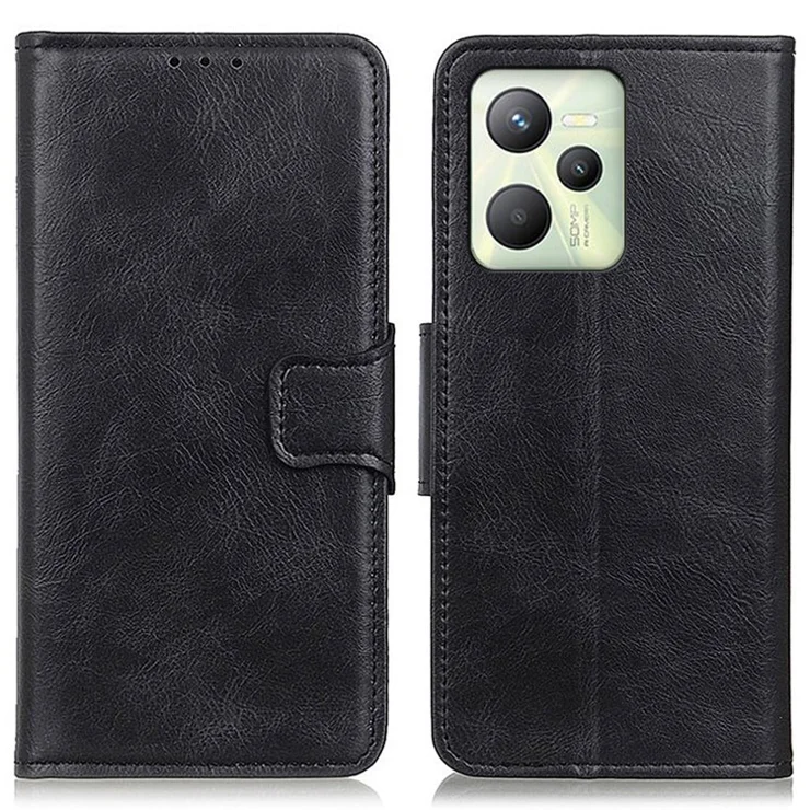 Wholesale For Realme C35 Crazy Horse Texture PU Leather Wallet Cover ...