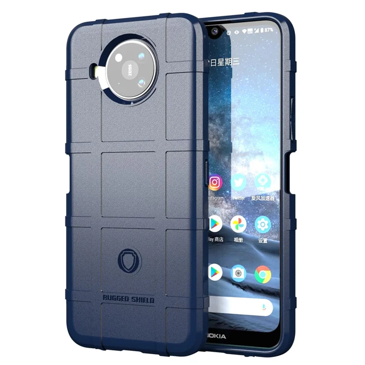 Wholesale Shock-proof Rugged Square Grid Skin TPU Back Shell for Nokia ...