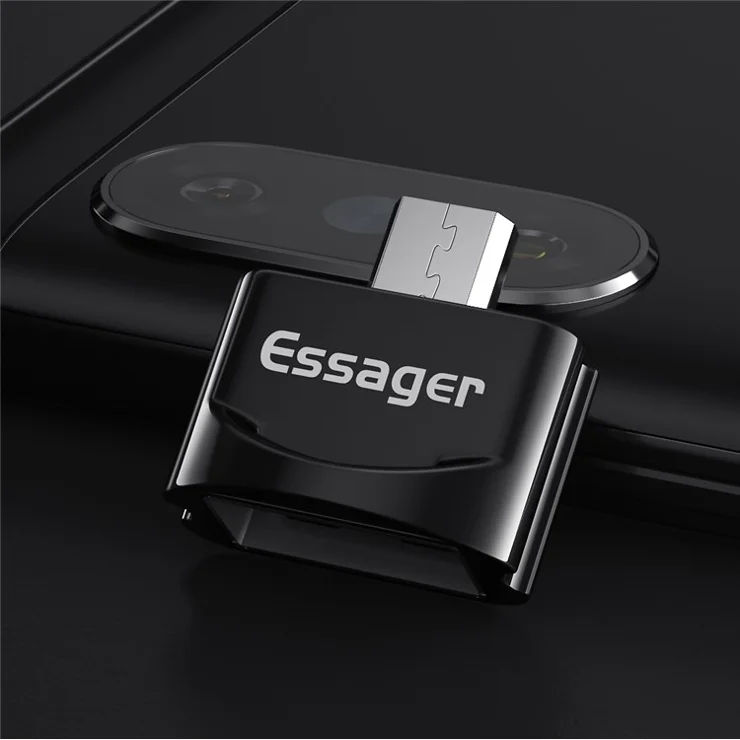 Wholesale ESSAGER UC100 Micro Male to USB Female Adapter - Black from ...