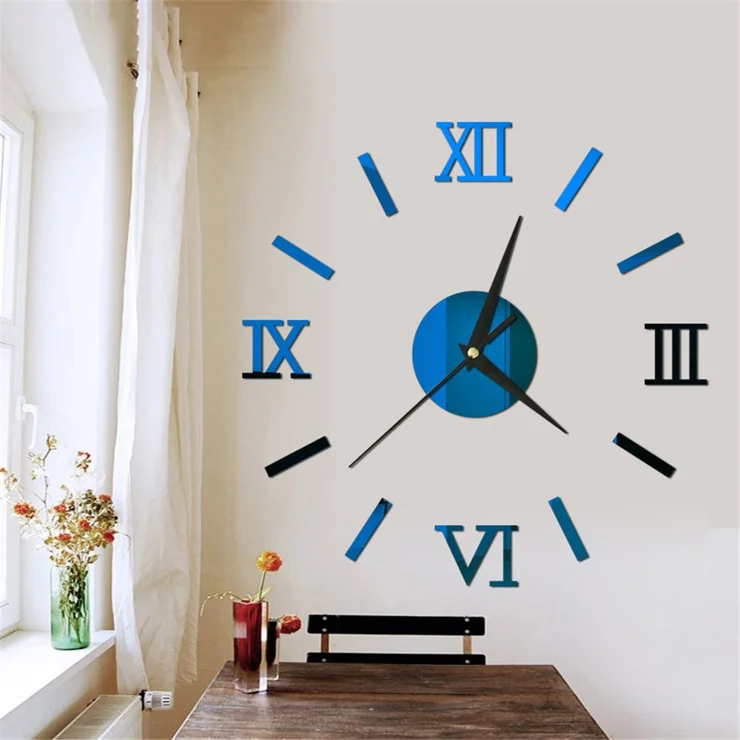 Wholesale Mirror Wall Stickers DIY Home Decoration Wall Clocks Sticker ...