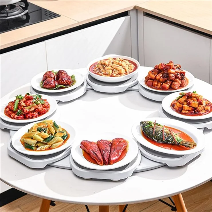 Dining table rotating tray store